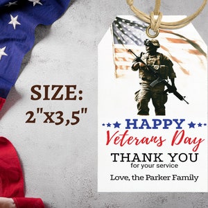 Printable Veterans Day Tags and Editable Veterans Day Tag, Ready to ...