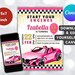 Editable Pink Racing Car Birthday Invitation Canva Template, Girl Auto ...