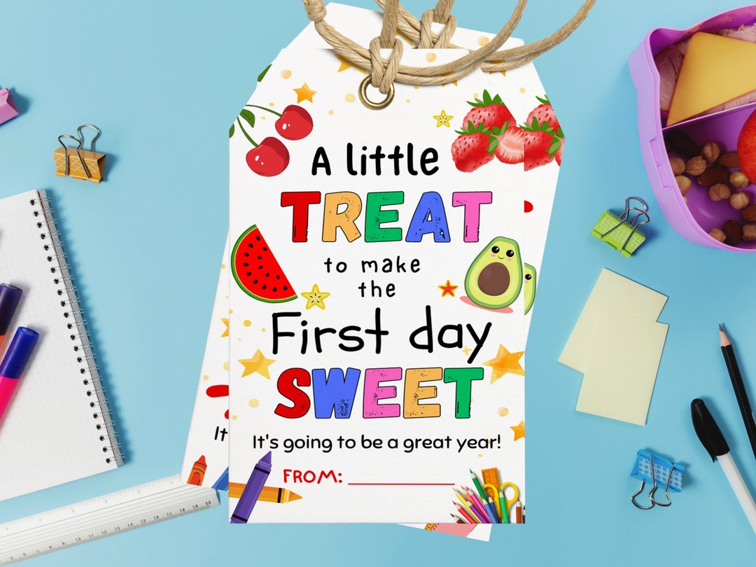 Back to School Tag Printable PDF Gift Tag Printable Fruits Tag, Instant ...