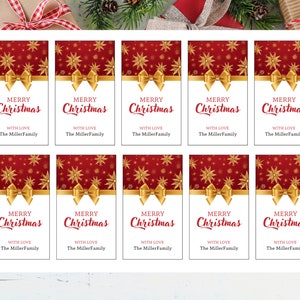 Editable Holiday Gift Tag, Printable Christmas Gift Tags, Merry ...