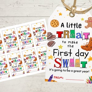 Cookie First Day of School Printable Tags, Welcome Back to School ...