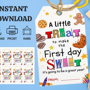 Cookie First Day of School Printable Tags, Welcome Back to School ...