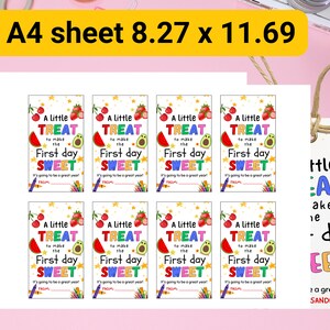 Back to School Tag Printable PDF Gift Tag Printable Fruits Tag, Instant ...