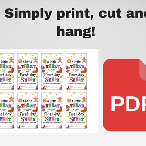 Cookie First Day of School Printable Tags, Welcome Back to School ...