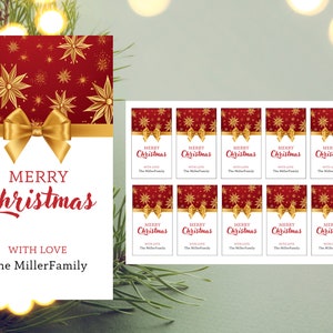 Editable Holiday Gift Tag, Printable Christmas Gift Tags, Merry ...