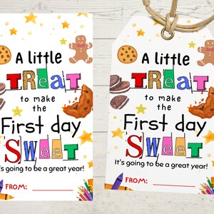 Cookie First Day of School Printable Tags, Welcome Back to School ...