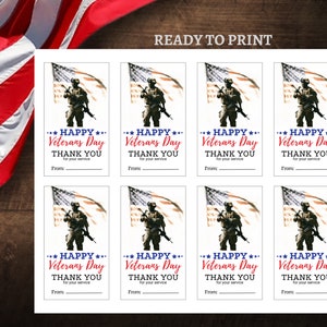 Printable Veterans Day Tags and Editable Veterans Day Tag, Ready to ...