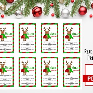 Magic Reindeer Food Tag, Christmas Favors Tag, Download Christmas ...