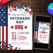 EDITABLE Veterans Day Invitation Vet Cookout Celebration Dinner Party ...