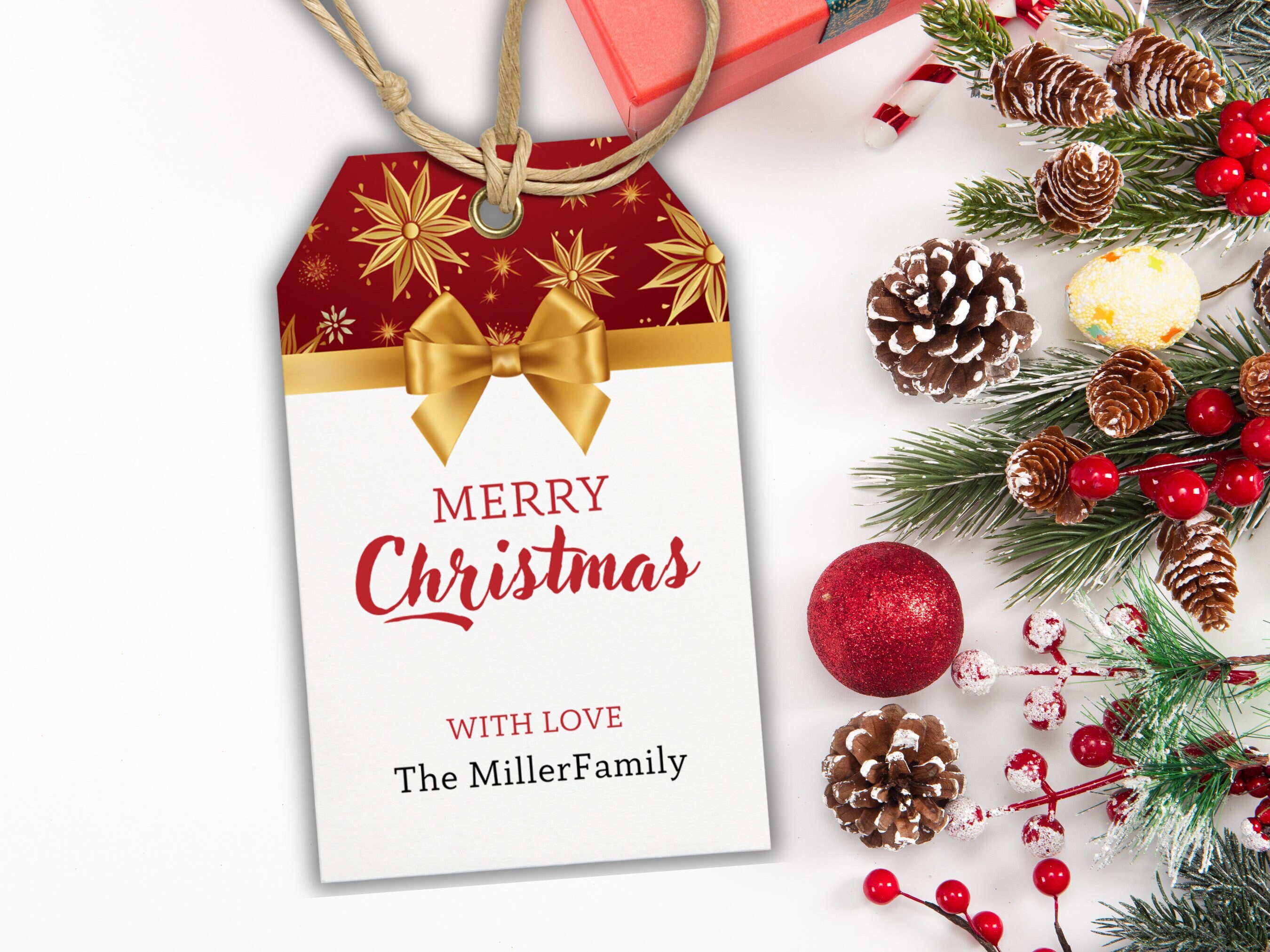 Editable Holiday Gift Tag Printable Christmas Gift Tags - Etsy
