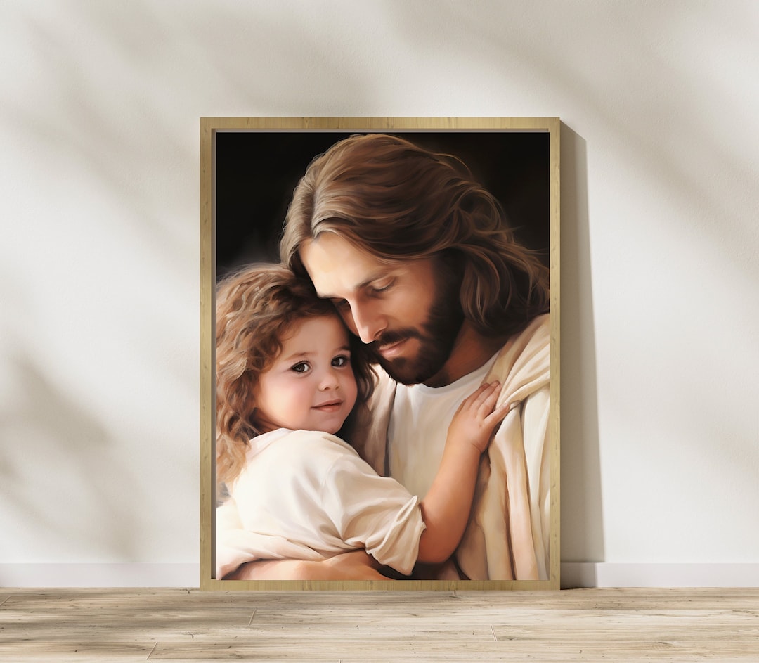 Jesus Holding Baby Nursery Art Wall Decor, Christ Wall Print | Nursery ...