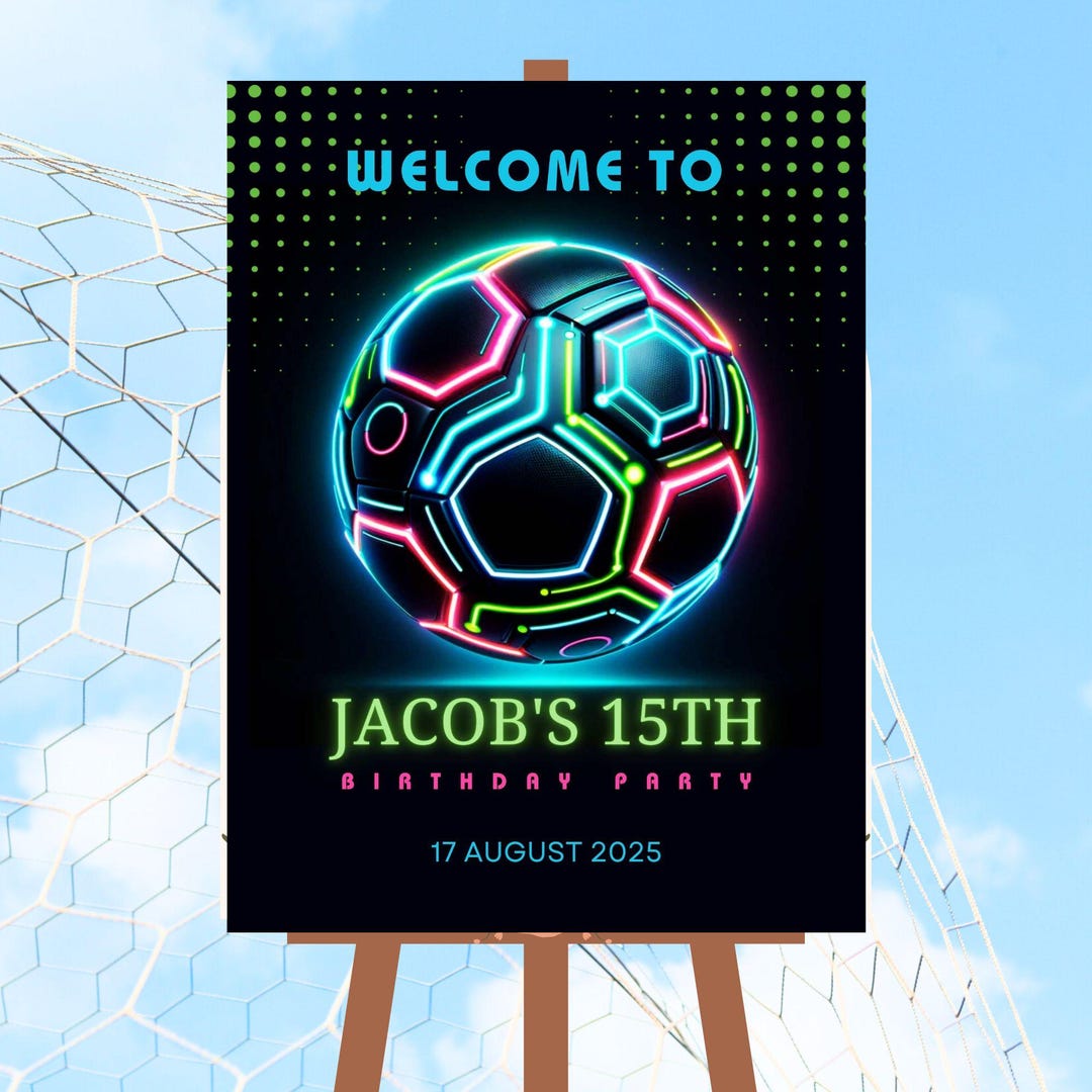 Soccer Welcome Sign, Soccer Welcome Board, Sports Birthday Decorations ...
