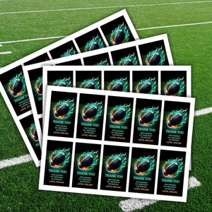 Editable Football Gift Tags Football Birthday Thank You Tag Printable ...