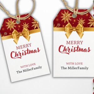 Editable Holiday Gift Tag, Printable Christmas Gift Tags, Merry ...