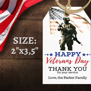 Printable Veterans Day Tags and Editable Veterans Day Tag, Ready to ...