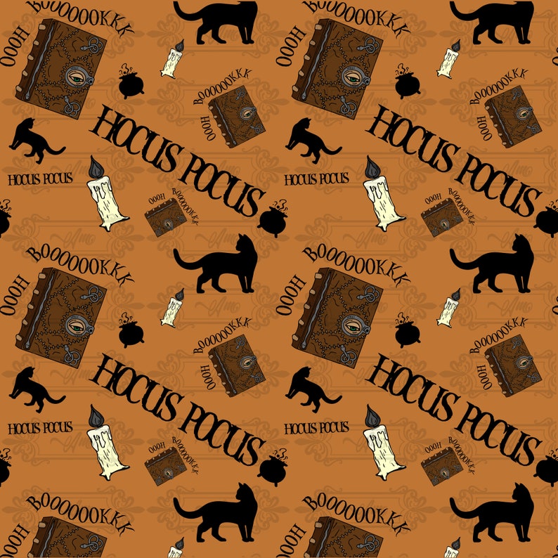 Hocus Pocus / Witch / Sisters / Halloween / Black Cat / Seamless ...