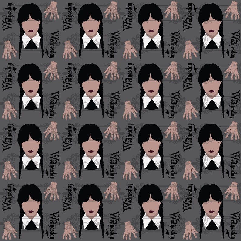 Wednesday Addams / Addams Family Seamless Pattern 1 - Etsy