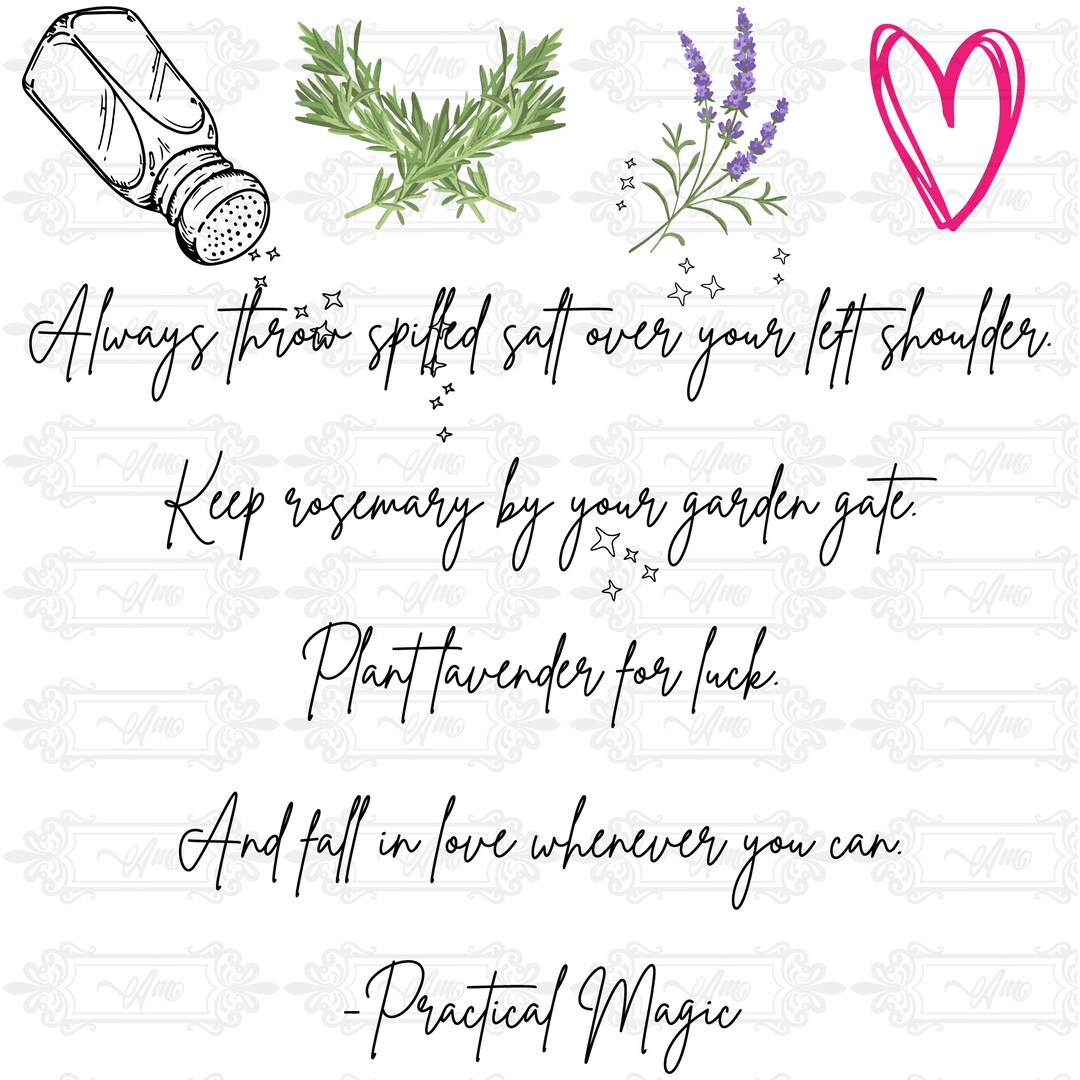 Practical Magic Quote / & Clipart/ Sally Quote/ Halloween/ Circut ...