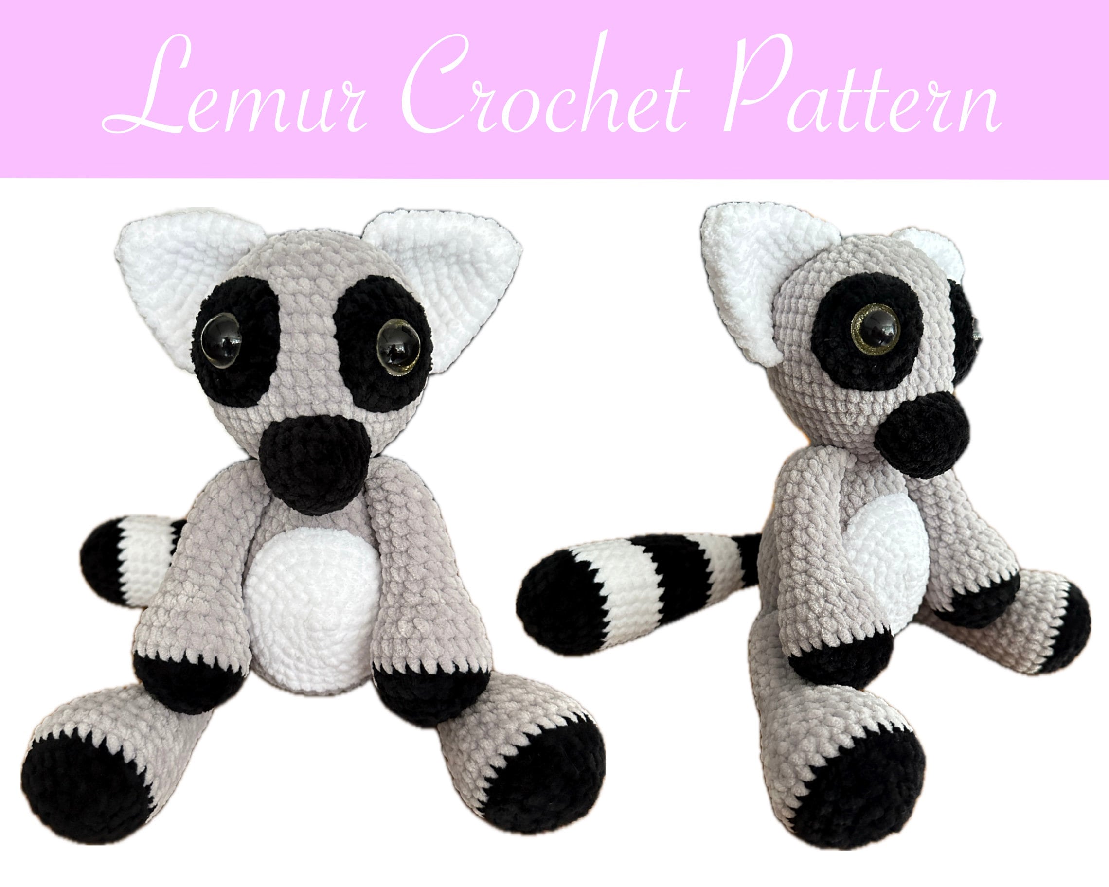 Luna the Lemur Crochet Pattern (PDF PATTERN ONLY) - Etsy