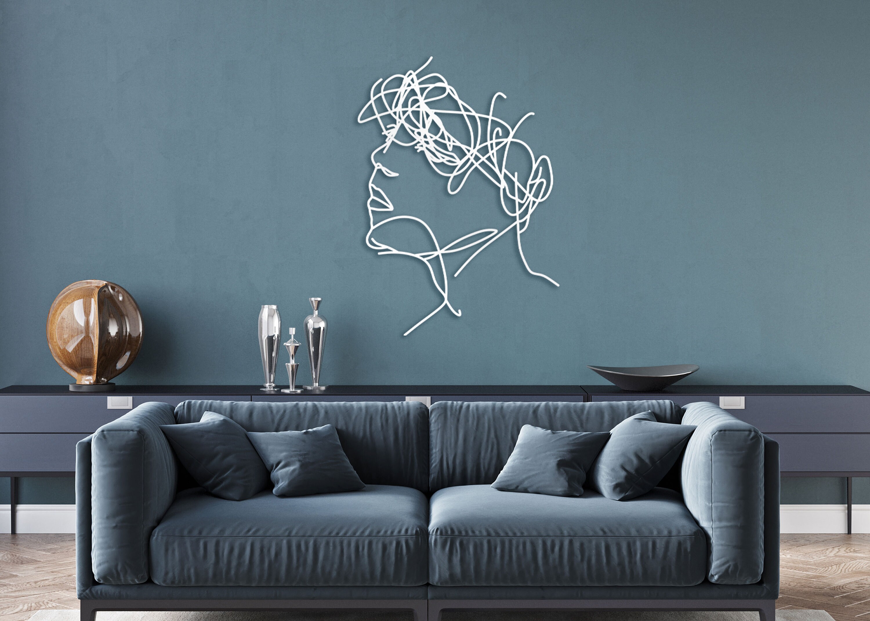 Minimalist Art, Metal Line Art, Intricate Wall Art, Mixed Wall Art ...