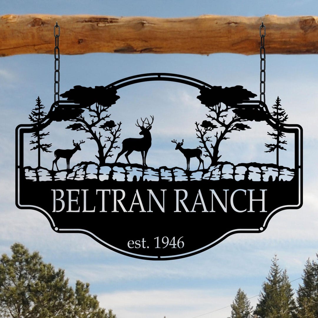 Metal Farm Sign, Custom Metal Farm Sign, Metal Barn Sign, Metal Name ...