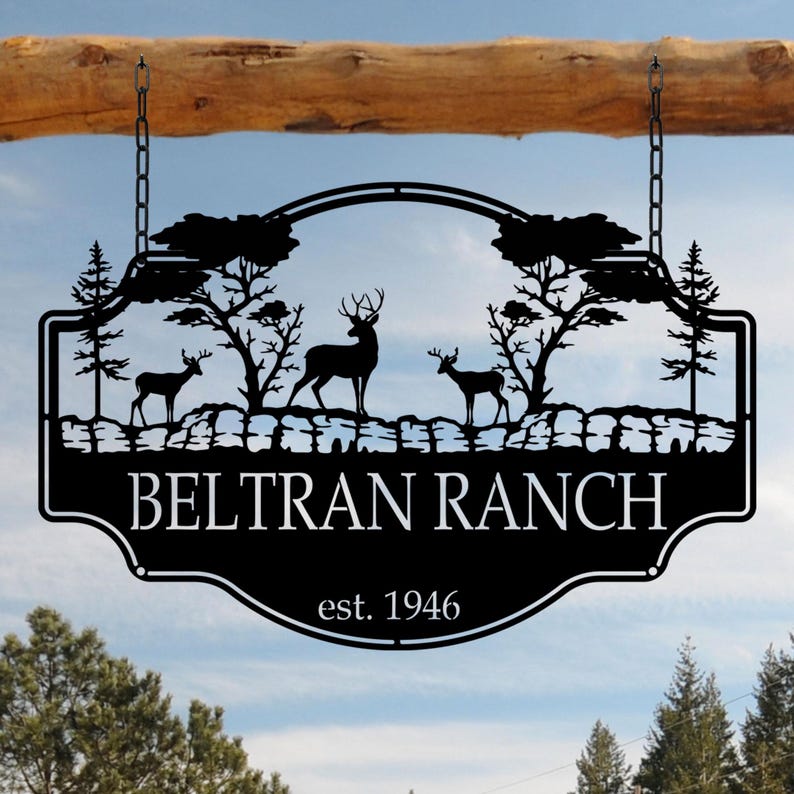 Metal Farm Sign, Custom Metal Farm Sign, Metal Barn Sign, Metal Name ...