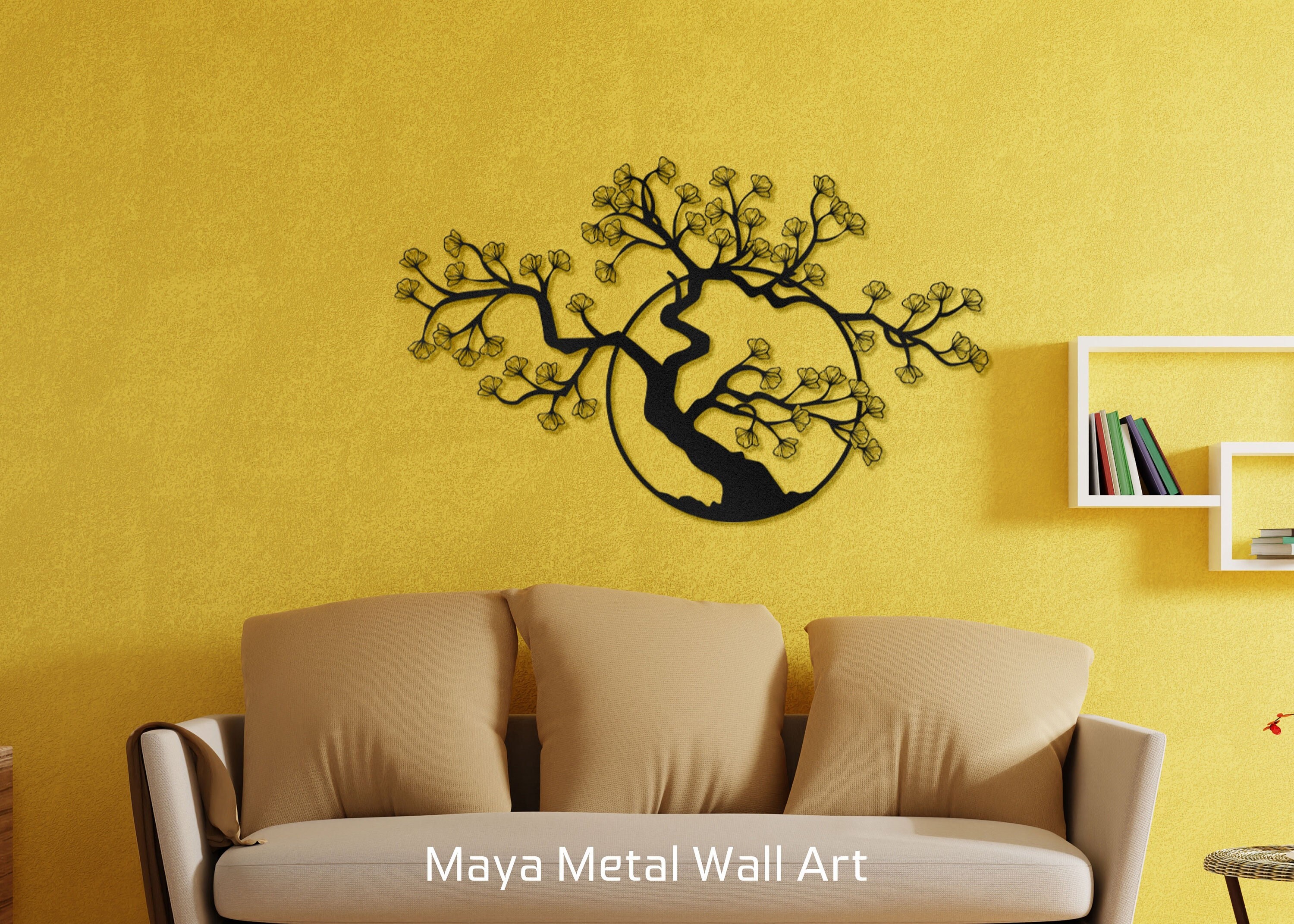 Japanese Ginkgo Biloba Leaf Art,bonsai Tree,gingko Leaves Metal Wall ...