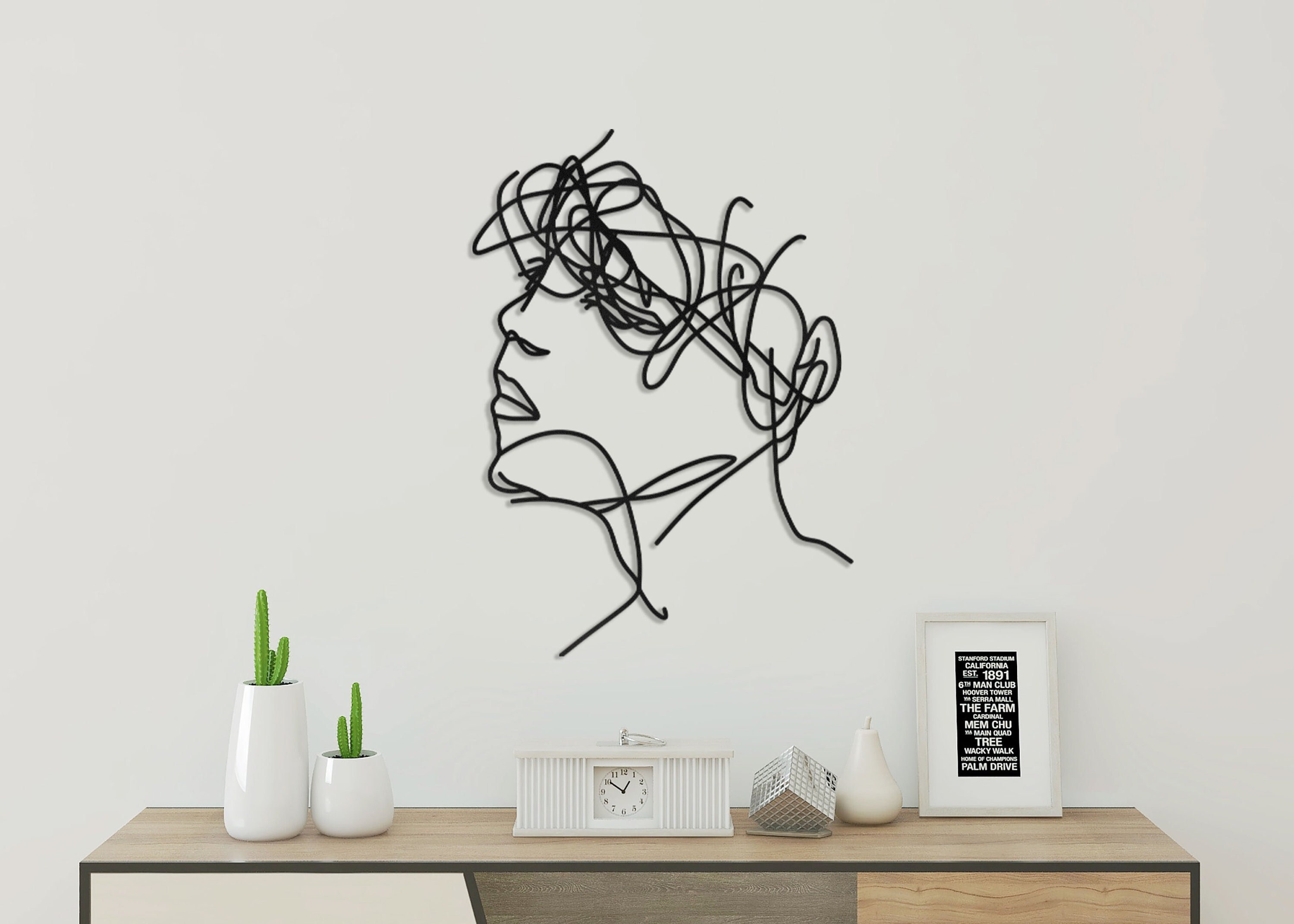 Minimalist Art, Metal Line Art, Intricate Wall Art, Mixed Wall Art ...