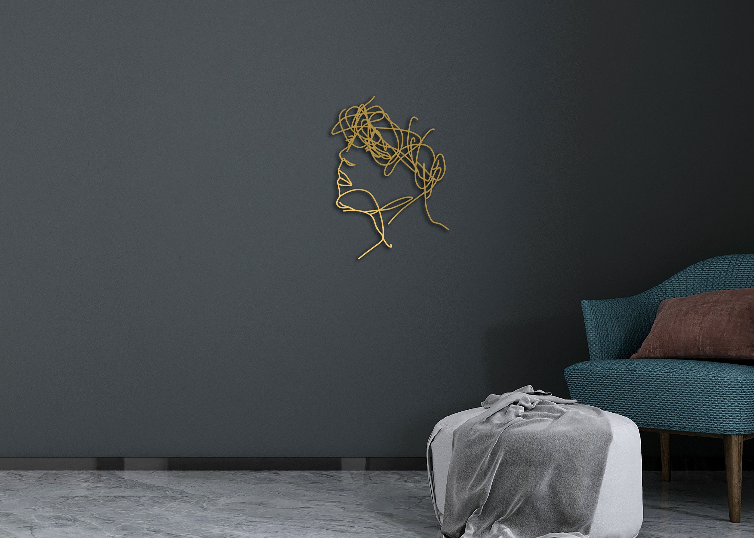 Minimalist Art, Metal Line Art, Intricate Wall Art, Mixed Wall Art ...