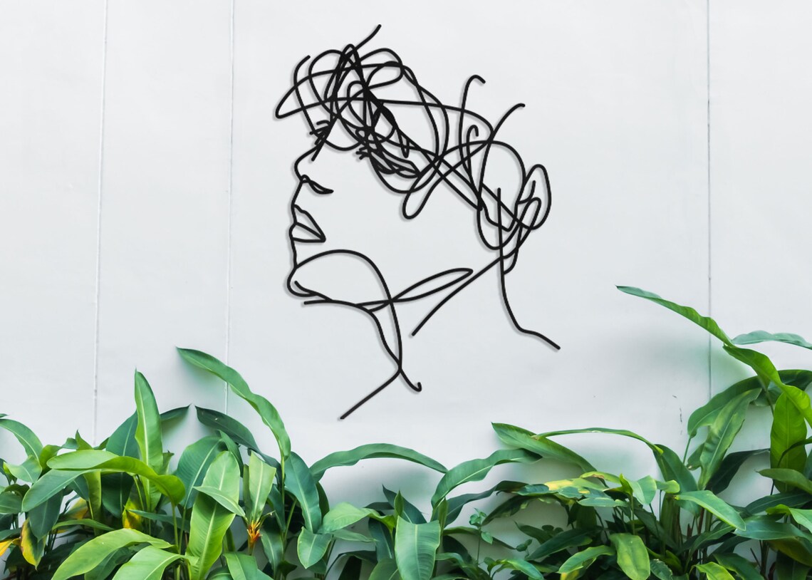 Minimalist Art, Metal Line Art, Intricate Wall Art, Mixed Wall Art ...