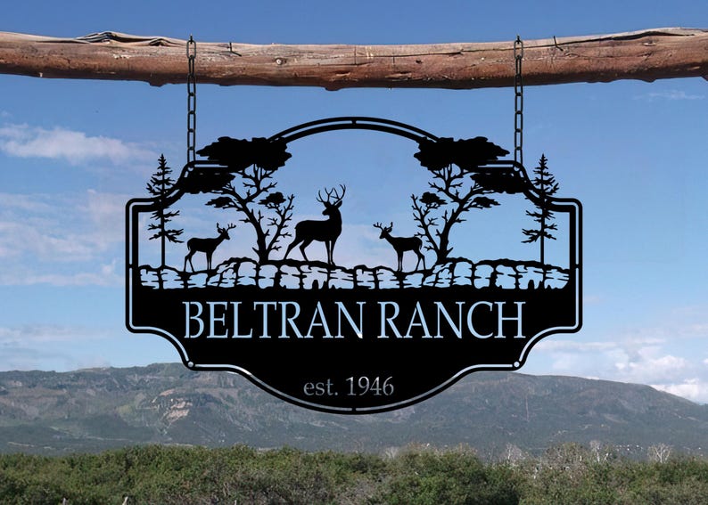 Metal Farm Sign, Custom Metal Farm Sign, Metal Barn Sign, Metal Name ...