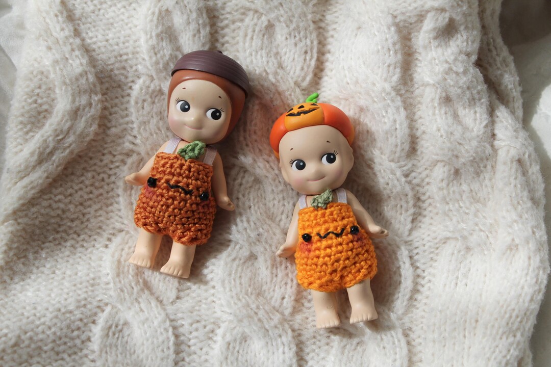 Cute Spooky Pumpkin Crochet Overalls for Sonny Angels! - Etsy