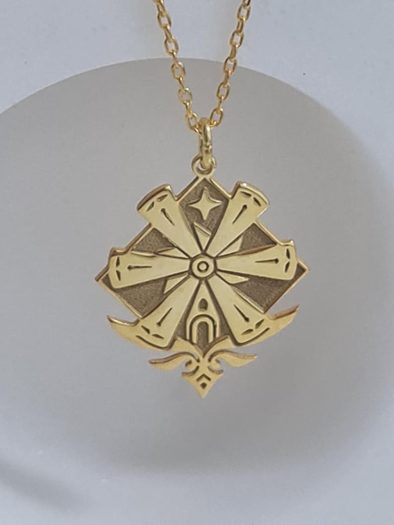 Genshin Impact Vision Pendant Necklace: Sterling Silver Anime Inspired ...