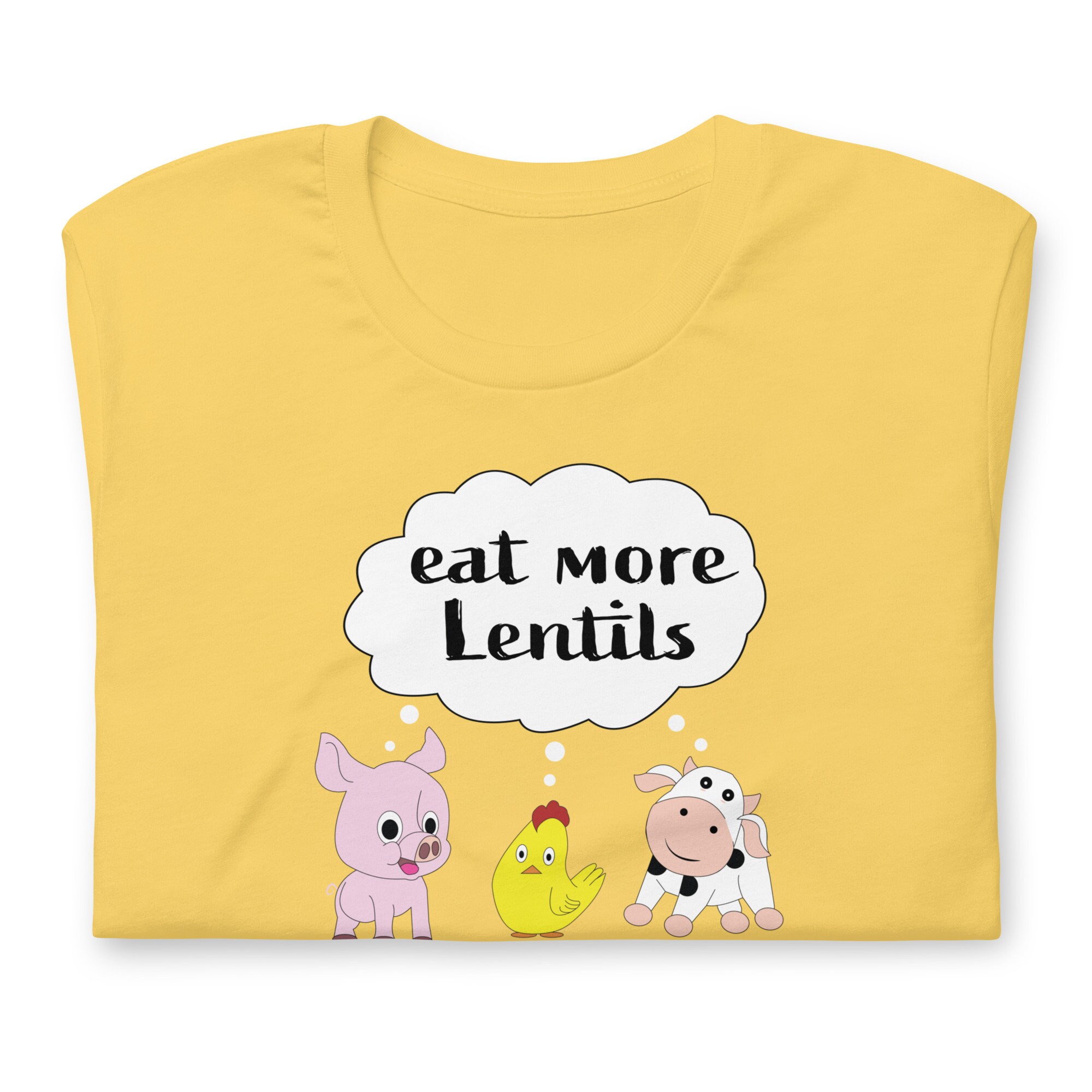 Eat More Lentils White Thinking Cloud of Baby Chick, Calf, Piglet ...