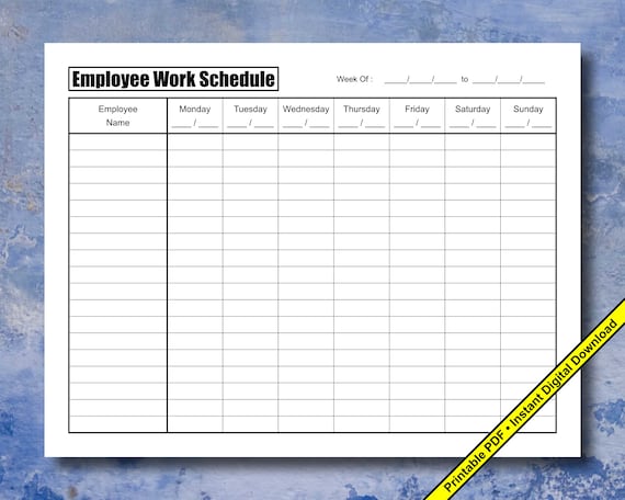 Horario De Trabajo Semanal Imprimible Horarios Para Imprimir: 7