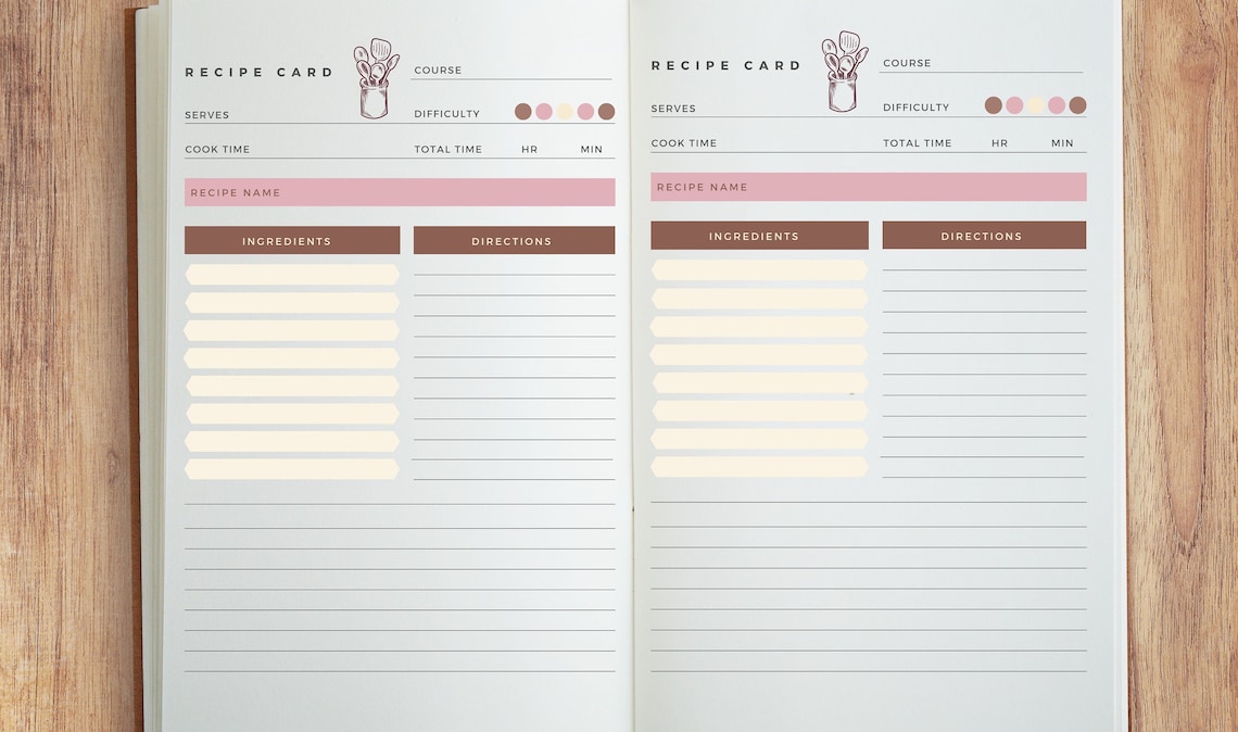 Printable Cookbook Recipe Pages, Neopolitan Pink Chocolate Recipe ...