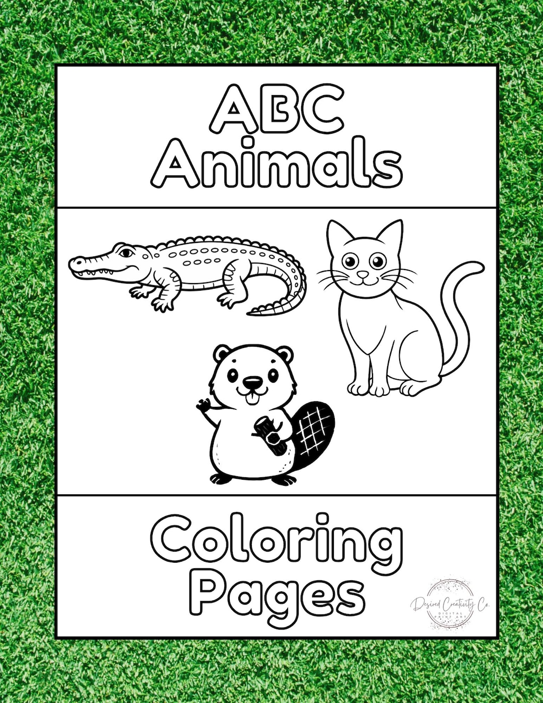 ABC Animals Coloring Book, Preschool Alphabet Coloring Pages (digital ...
