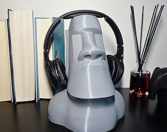 Moai Statue Headphone Rack Easter Island Statue Headset Hanger. Heads ...