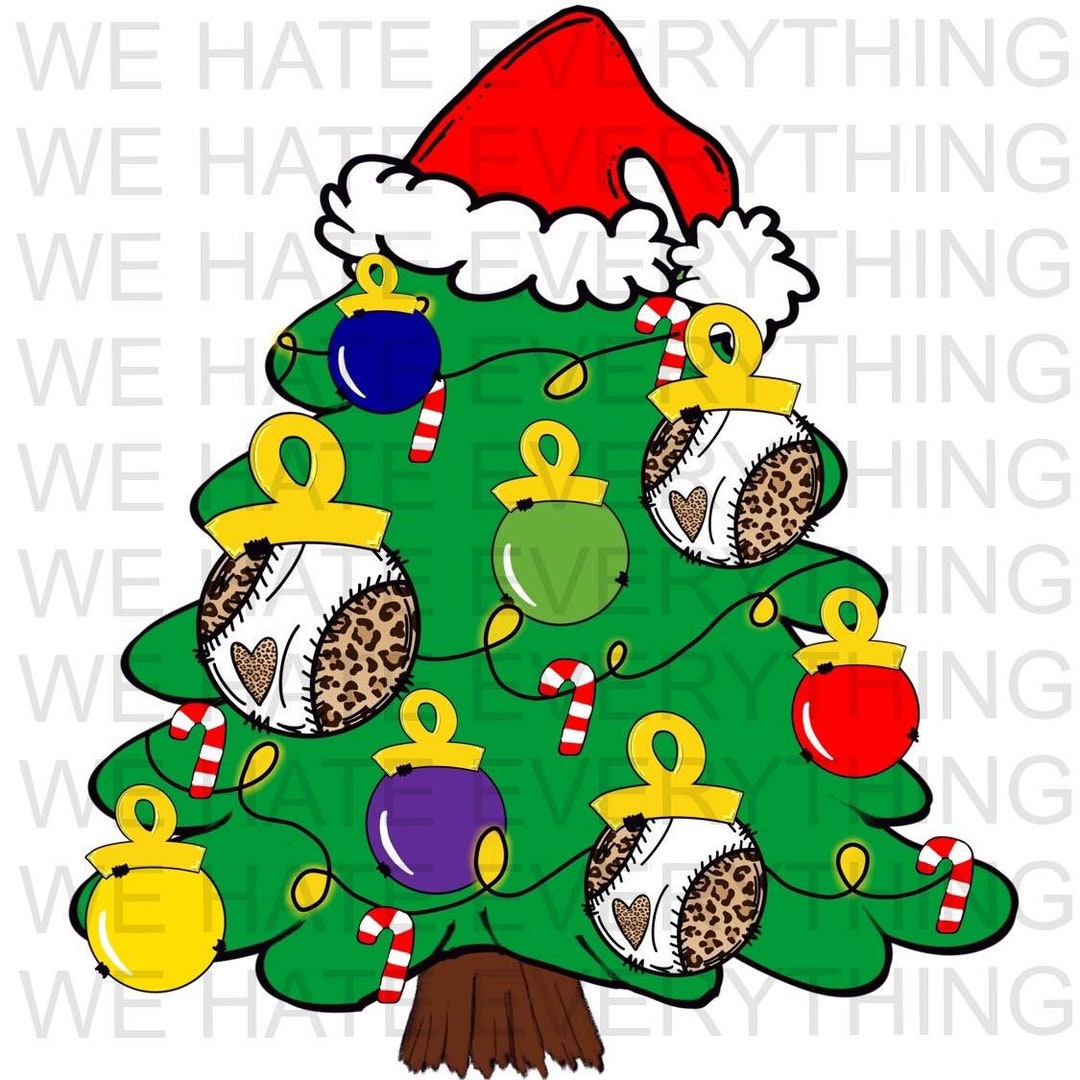 Baseball Christmas Tree Baseball Team PNG - Etsy