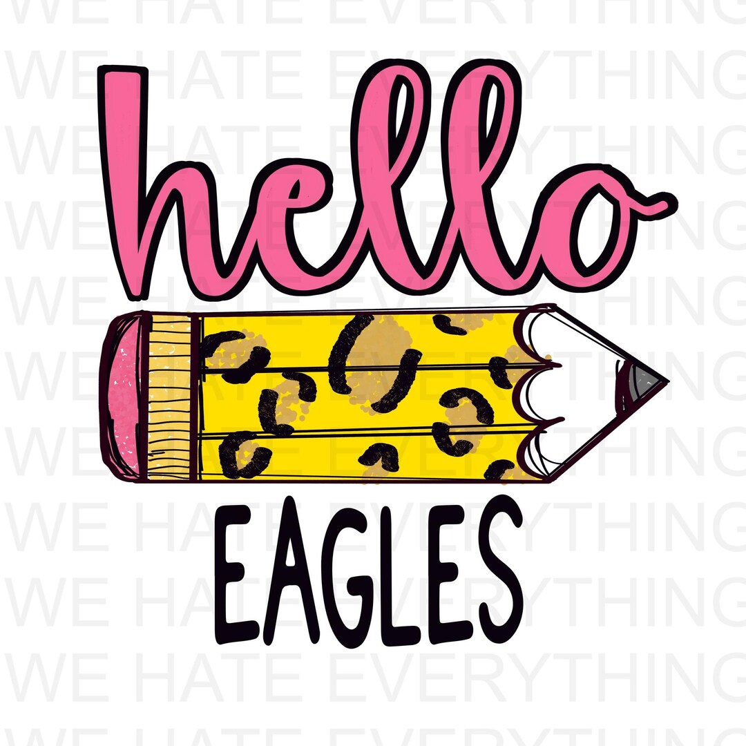 Hello Eagles Leopard Pencil PNG - Etsy