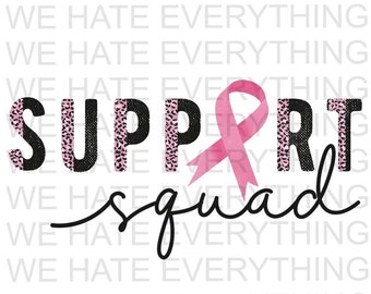 Messy Bun Breast Cancer Support Squad Png Sublimation Design - Etsy