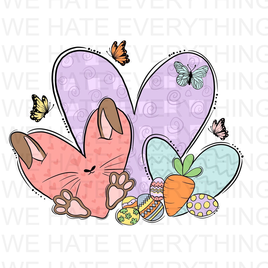 Easter Hearts Easter PNG - Etsy
