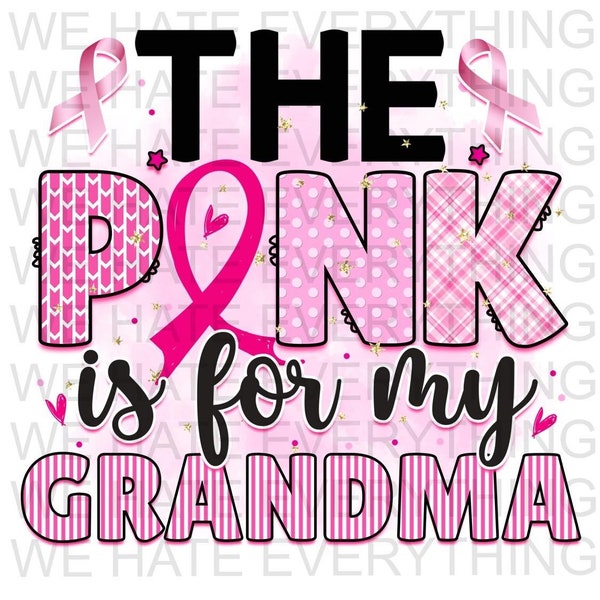 Breast Cancer Grandma Png - Etsy