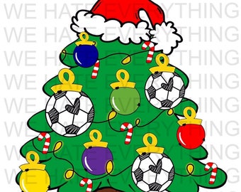 Soccer Christmas Tree PNG, Soccer Lover Xmas Tree , Soccer Christmas ...