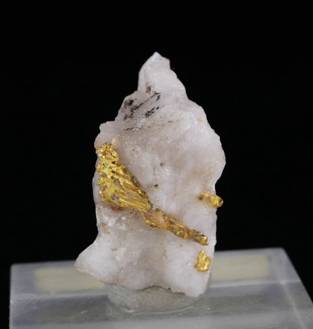 Native GOLD in Quartz Thumbnail - Quartzburg,ca,usa | 20 X 17 X 13 Mm # ...