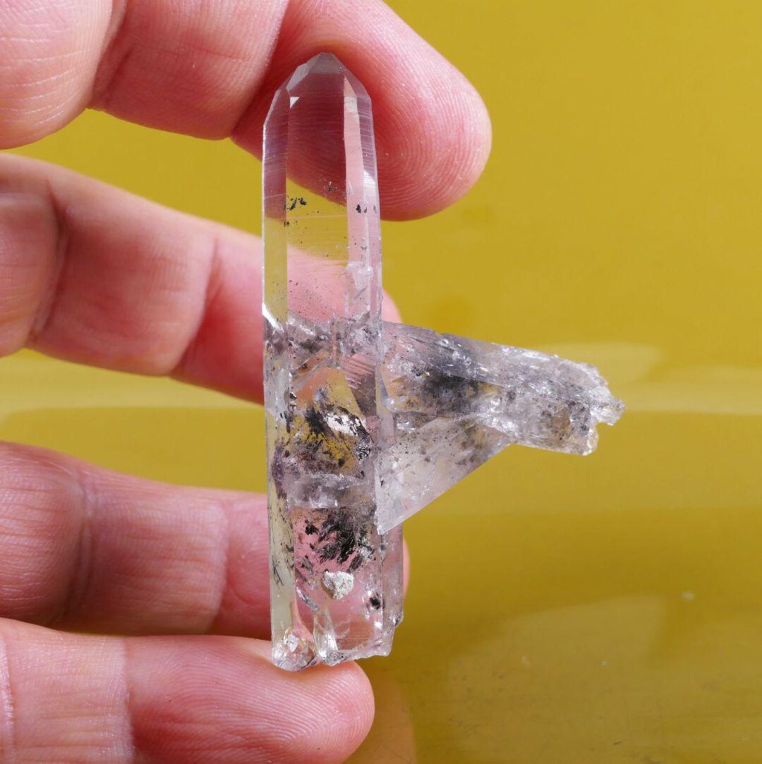 QUARTZ With CARBON Inclusions - Sichuan,china | 58 X 35 X 12 Mm #rs - Etsy