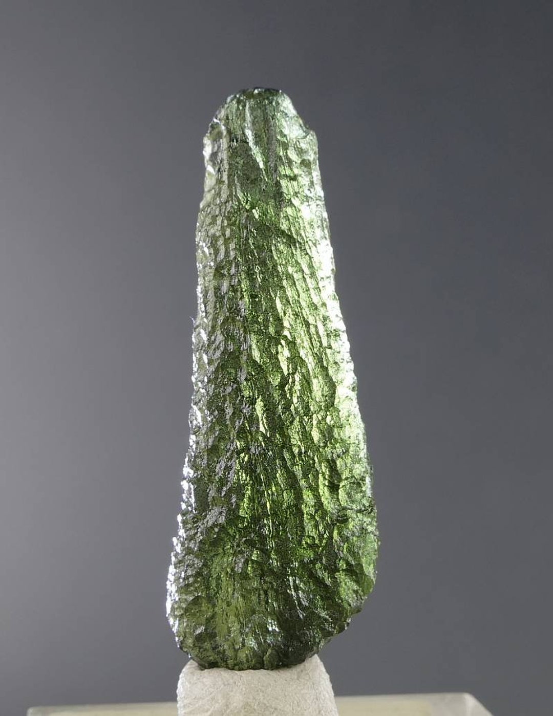 Moldavite 4.2 Gram Fine Perfect Tear Drop Raw Specimen With Box & COA ...