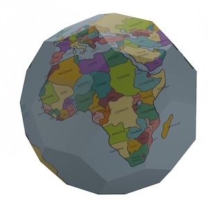 Truncated Icosahedron Paper Model PDFDIGITALFILE Origami Papercraft Low ...