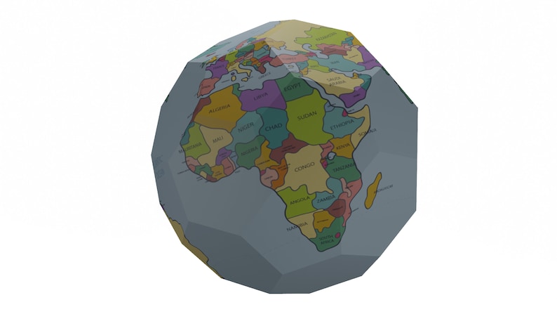 Truncated Icosahedron Paper Model PDFDIGITALFILE Origami Papercraft Low ...