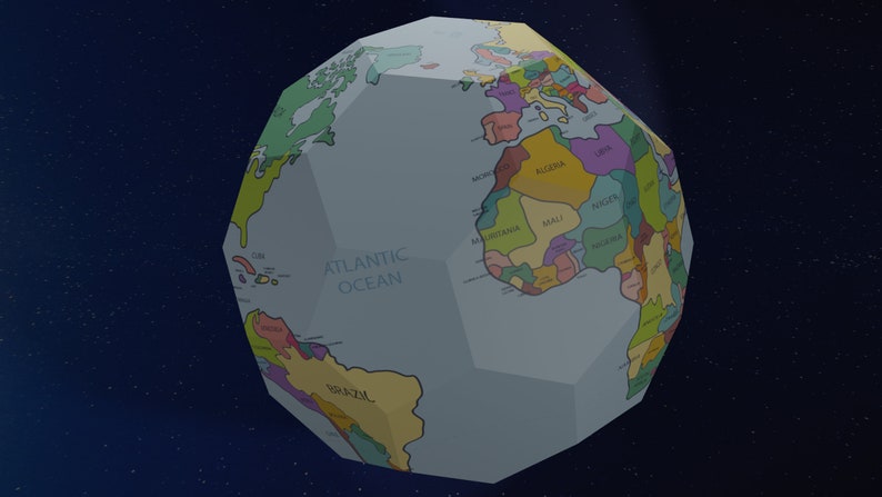 Truncated Icosahedron Paper Model PDFDIGITALFILE Origami Papercraft Low ...